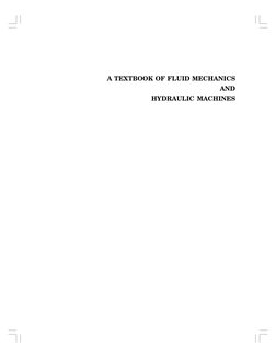 A Text Book of Fluid Mechanics and Hydraulic Machines - R. K. Bansal ...