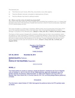 Understanding Estafa in the Philippines | PDF | Fraud | Cheque