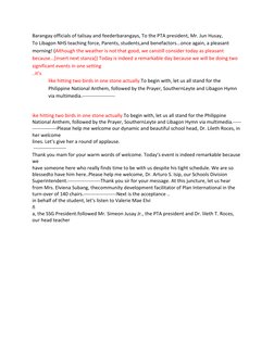 Turnover Ceremony Program Script | PDF