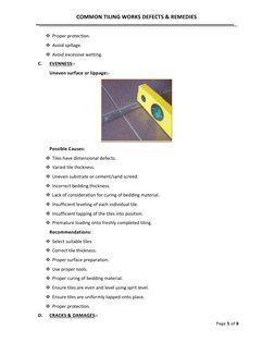 Tiling Defects and Solutions Guide | PDF | Tile | Adhesive