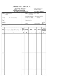 First and Final Bill Form Template | PDF