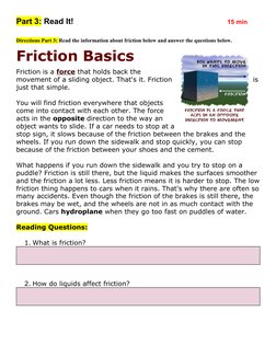 Magic School Bus: Forces and Motion | PDF | Friction | Brake