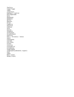Comprehensive Gotra Names List | PDF