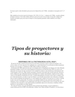 Evolución y historia del proyector | PDF | Tecnología de medios ...