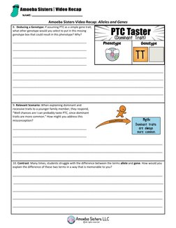 Alleles And Genes Amoeba Sisters Worksheet