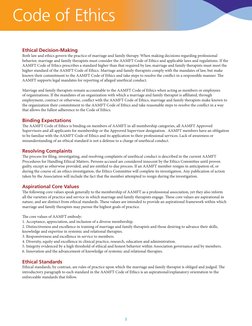 AAMFT Code of Ethics Overview | PDF | Confidentiality | Family Therapy