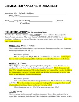 Character Analysis for Wendal Jones | PDF | Love | Cognitive Science