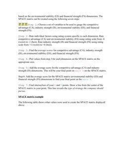 The SPACE Matrix | PDF | Swot Analysis | Strategic Management