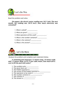 Grade 6 Water and Electric Meter Problems | PDF | Kilowatt Hour ...