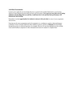 Sample Module Outline | PDF | Educational Assessment | Pedagogy