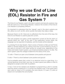 Understanding End-of-Line Resistors in Fire Alarms | PDF | Resistor ...