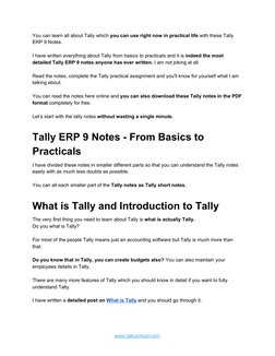 Tally ERP 9 Practical Notes PDF | PDF | Invoice | Value Added Tax