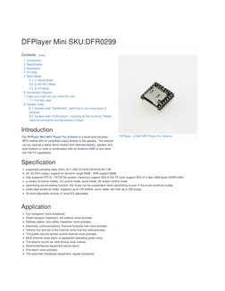 DFPlayer Mini MP3 Module Guide | PDF | Arduino | File System