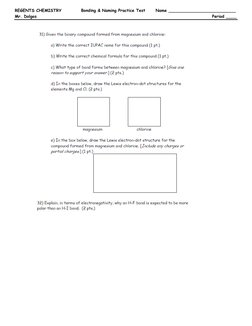 Chemical Bonding Practice Exam | PDF | Chemical Polarity | Covalent Bond