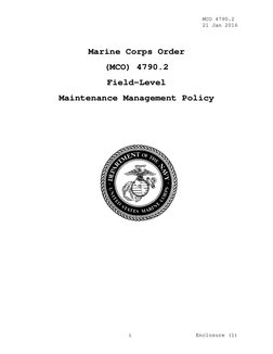 Field-Level Maintenance Policy MCO 4790.2 | PDF | United States Marine ...