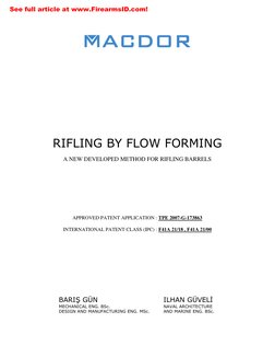 Rifling Barrels via Flow Forming Method | PDF | Industrial Processes ...