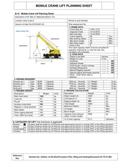 Mobile Crane Lift Planning Sheet | PDF | Crane (Machine) | Nature