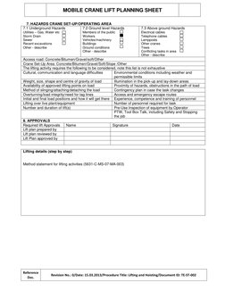 Mobile Crane Lift Planning Sheet | PDF | Crane (Machine) | Nature