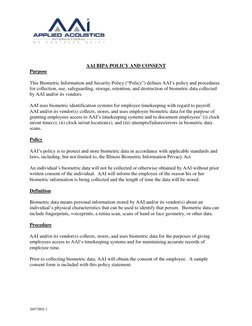 Biometric Data Consent Policy | PDF | Biometrics | Data Management