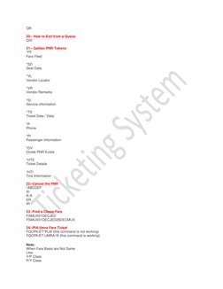 Essential Galileo GDS Commands Guide | PDF | Transport | Written ...