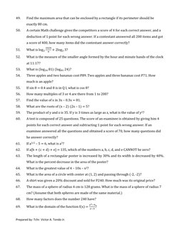 100 Challenging Math Questions & Answers | PDF | Area | Sphere