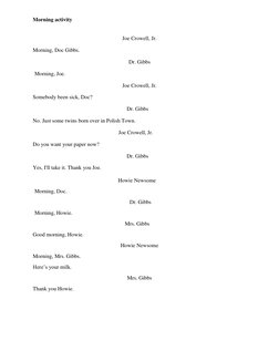Our Town: Act 1 Script PDF | PDF | Nature