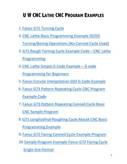 Fanuc CNC Lathe Programming Examples | PDF | Numerical Control ...