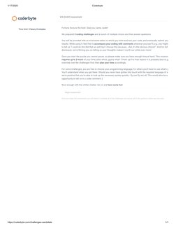 Coderbyte Assessment Overview and Guidelines | PDF