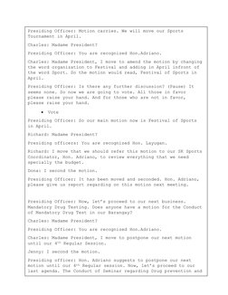 Parliamentary Meeting Script Example | PDF | Group Decision Making ...