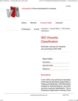 ISO 3448 Viscosity Classification Chart | PDF