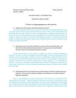 Análisis de "La muñeca menor" | PDF | Machismo | Muñecas