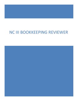 NC III Bookkeeping Reviewer Guide | PDF | Deferral | Debits And Credits
