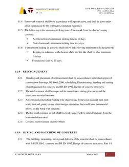 Concrete Pour Plan Overview | PDF | Concrete | Precast Concrete