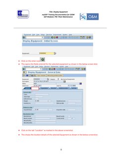 Display Equipment in SAP Using IE03 | PDF | Screenshot | Information ...