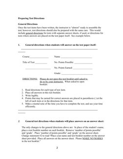 Effective Test Direction Guidelines | PDF | Multiple Choice | Test ...