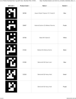 Beyblade Burst QR Code List | PDF | Color | Nature