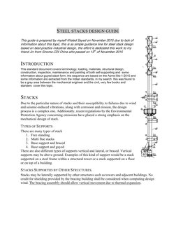 Steel Stack Design Guidelines | PDF