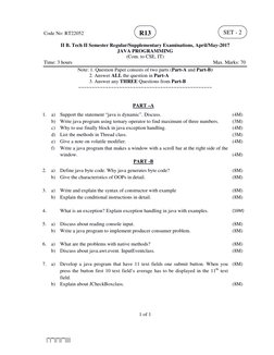 Java Programming Exam Question Paper 2024 | PDF | Java (Programming ...