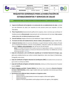 Requisitos para Habilitación de Salud | PDF | Hospital | Salud y bienestar