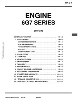Mitsubishi 6G7 Engine Workshop Manual | PDF | Piston | Internal ...