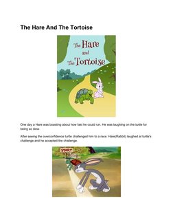 The Tortoise and the Hare Story | PDF