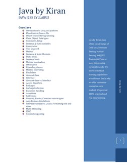 Java J2EE Training Syllabus Overview | PDF | Java Server Pages | Java (Programming Language)