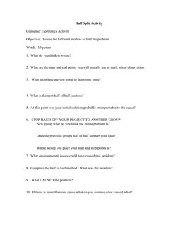 Half Split Method for Electrical Troubleshooting | PDF | Fuse ...