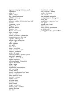 Construction Terms in Tagalog-English | PDF | Building Materials ...