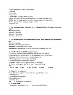 Answer Key of CH2 - Stepwise Thinking Class 3 | PDF | Butterfly | Pupa