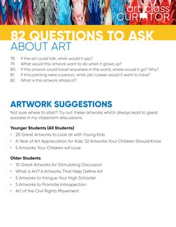 Engaging Art Questions for Students | PDF | Understanding ...