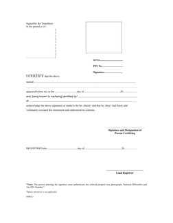 Land Transfer Form Template Kenya | PDF | Government And Personhood ...