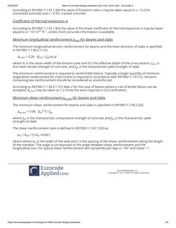 Table of Concrete Design Properties (FCD, FCTM, Ecm, FCTD) - Eurocode 2 ...