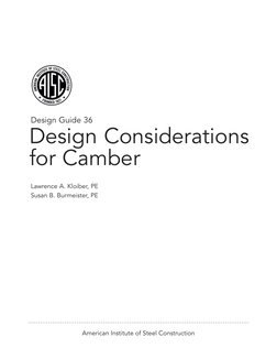 AISC - Design Guide 36 - Design Considerations For Camber PDF | PDF ...