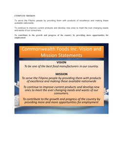 Commonwealth Foods, Inc. Overview | PDF | Social Science | Technology ...